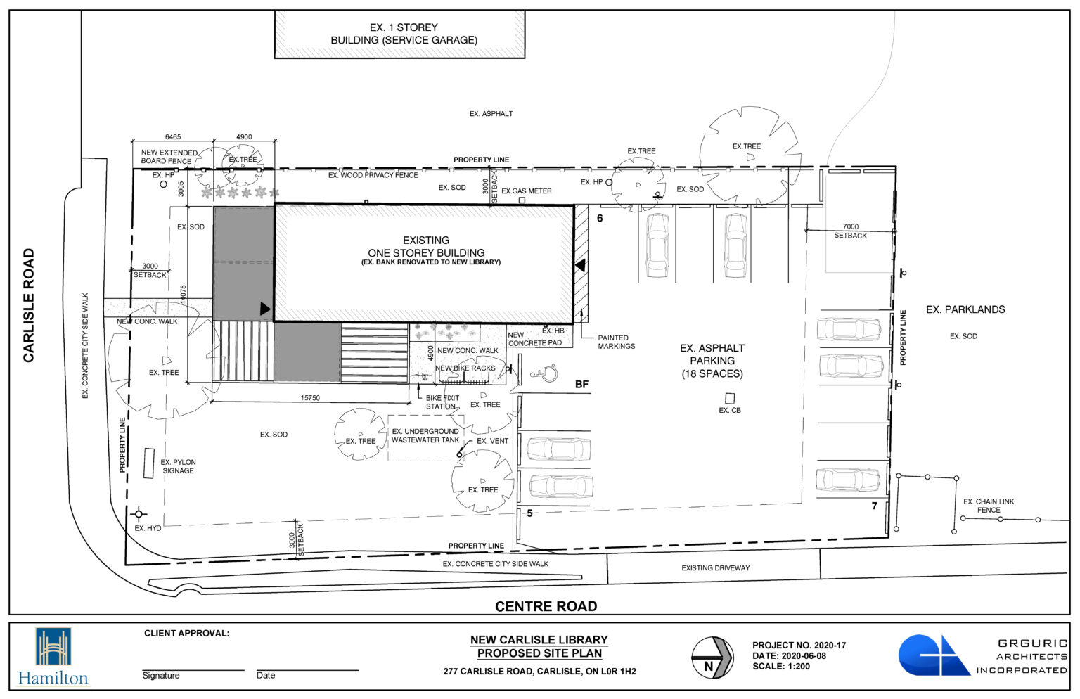 Proposed Site Plan for new Hamilton Public Library Carlisle Library ...