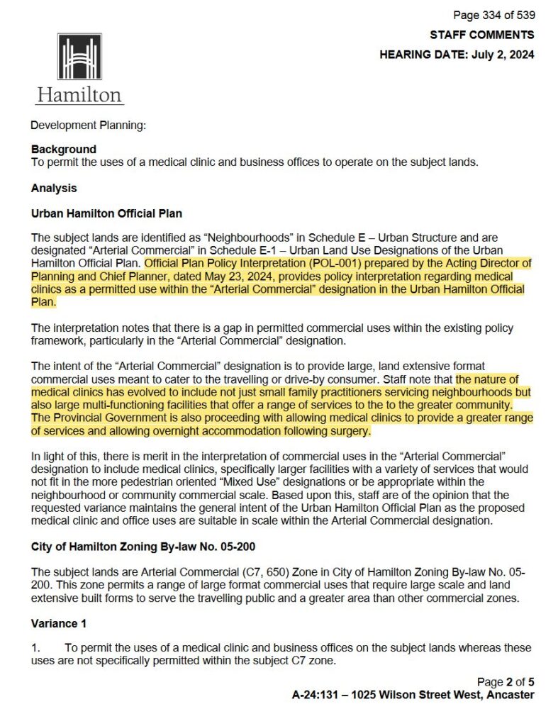 Hamilton Changes “C7” Commercial Zoning to Permit Overnight Surgical ...